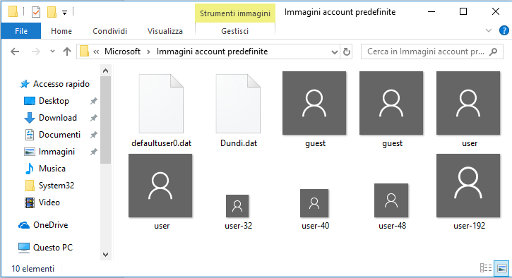 Come sostituire l'immagine dell'account utente in Windows 10/8 e 7